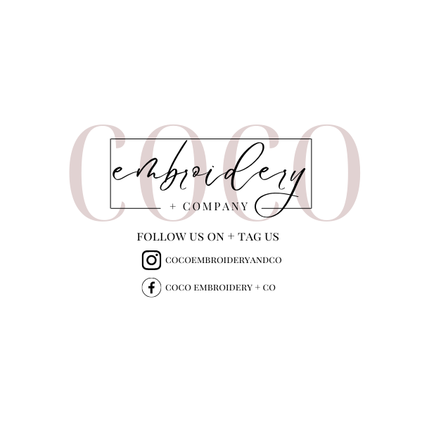 Coco Embroidery and Co – Coco Embroidery + Co